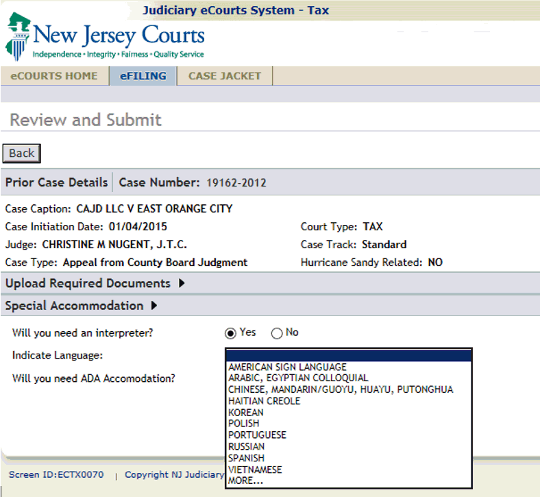 Refile Existing Case